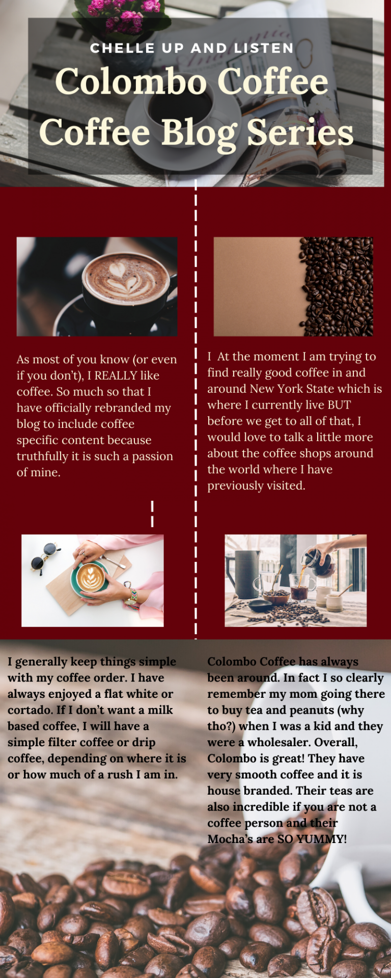 Colombo Coffee Blog Series 2019-2020 | Chelle Up And Listen